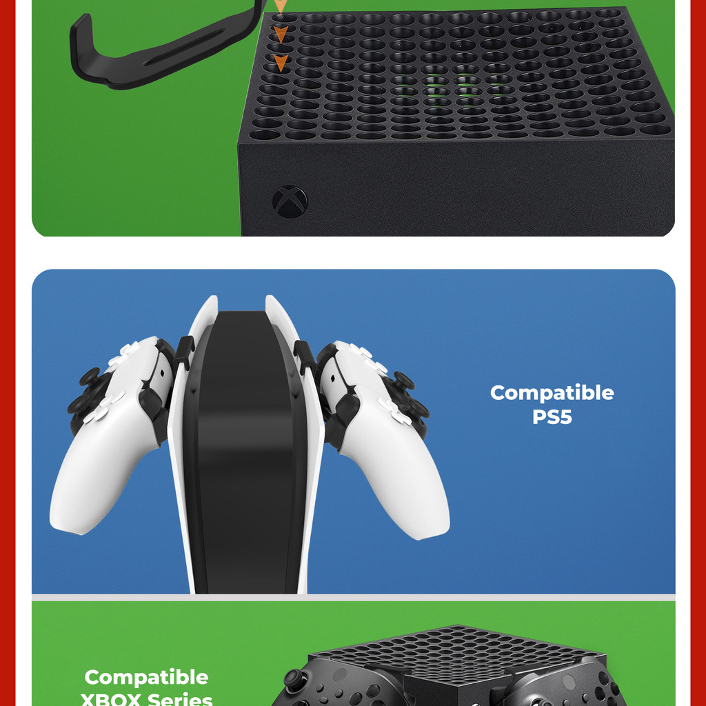 PGTech PS5 XBOX Controller Headset Hanger Bracket Holder GP-510 | Shopee Malaysia