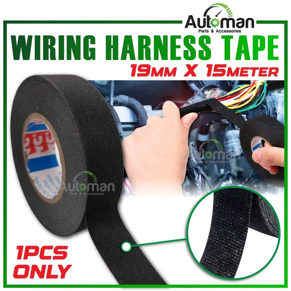 Universal Wiring Tape Black Adhesive Cloth Automotive Wiring Harness ...