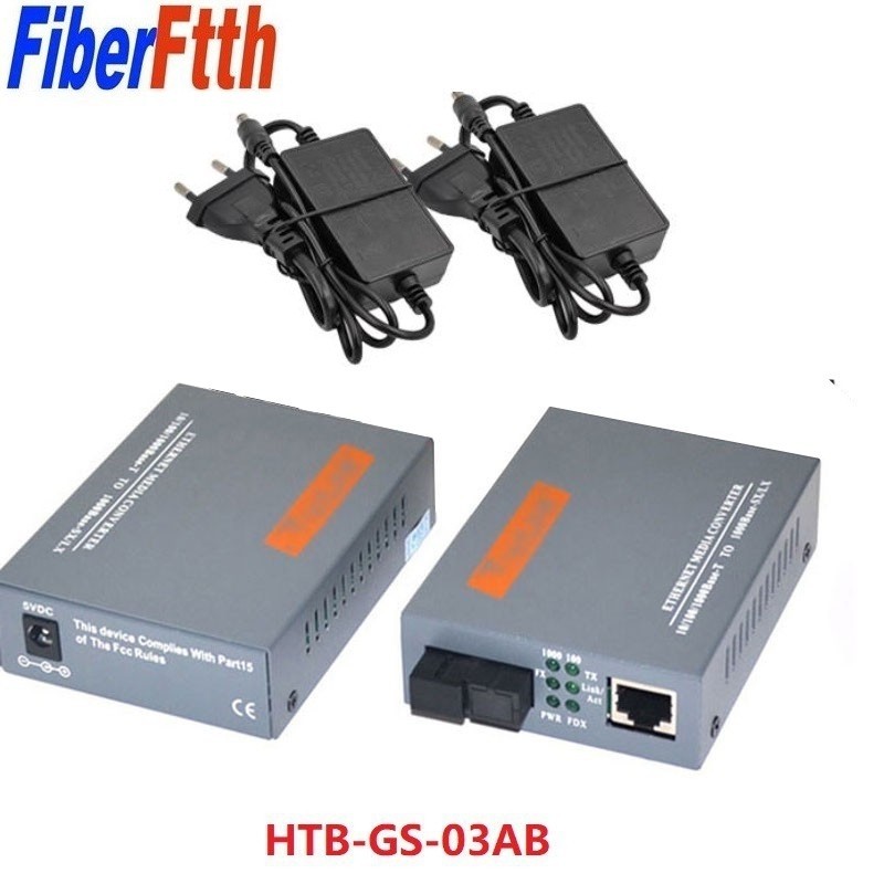 1000Mbps HTB-GS-03 A/B Gigabit Fiber Optical htbgs03 Media Converter ...
