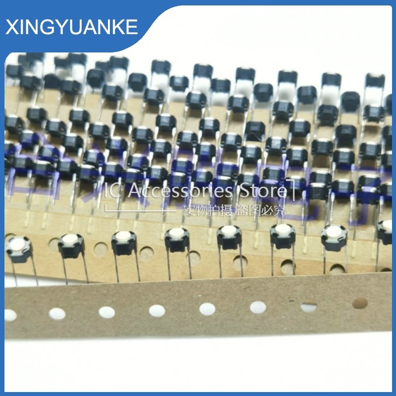50Pcs/Lot EVQ11A04M Light Touch Key Switch 6*6*4.3MM Round DIP 2 Pin ...