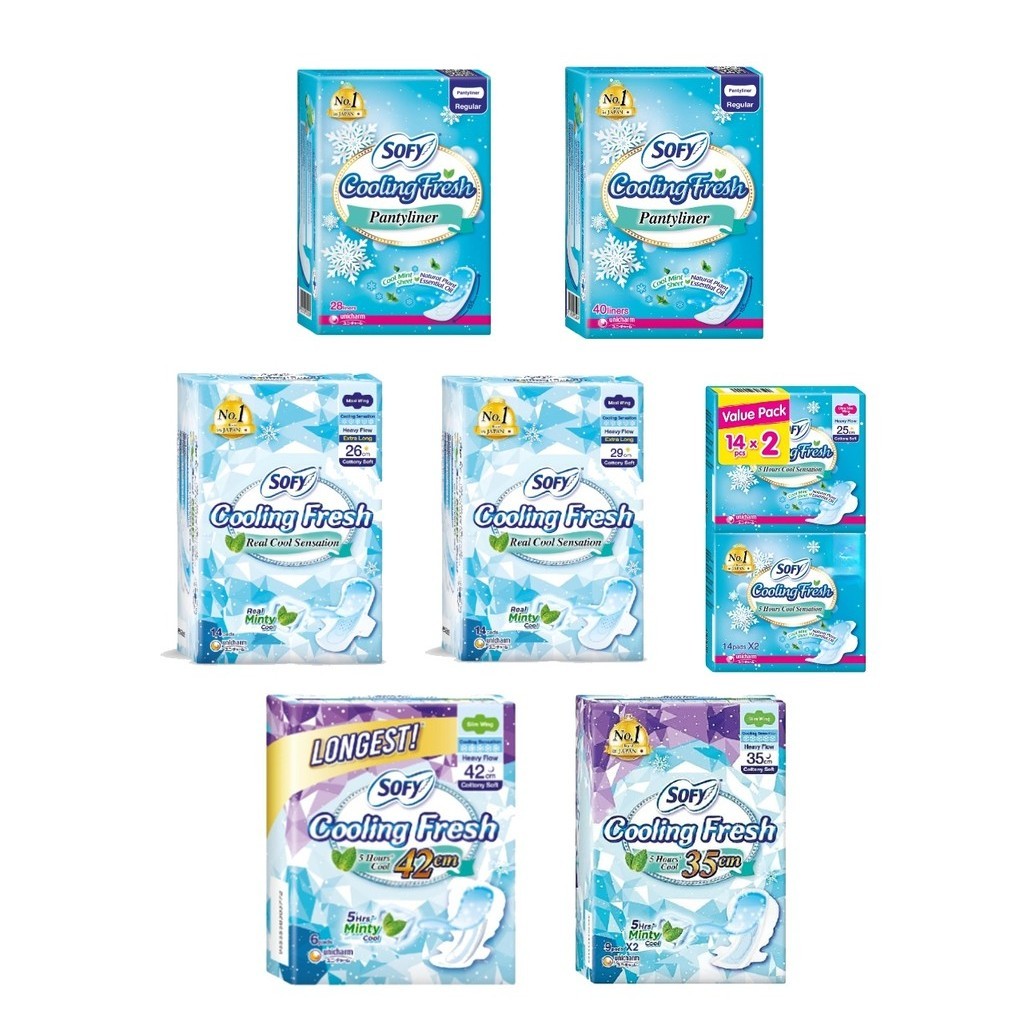 (FRESH BATCH) EW Sofy Cooling Fresh Pad Ultra Slim Wing Pad PantyLiner ...