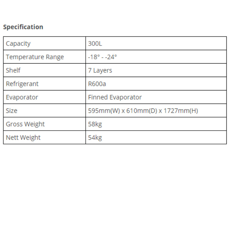 Faber FF-305BK Upright Freezer Single Door 300 Litre Capacity FF305BK ...