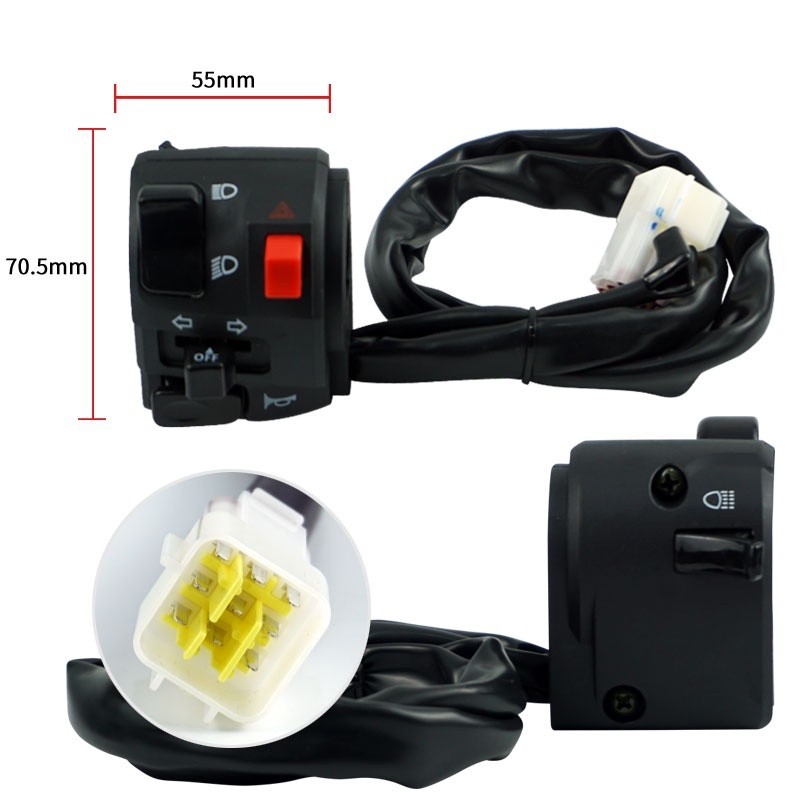 7/8 " 22mm Push Button Switches Horn Motorcycle Turn Signal Electric ...