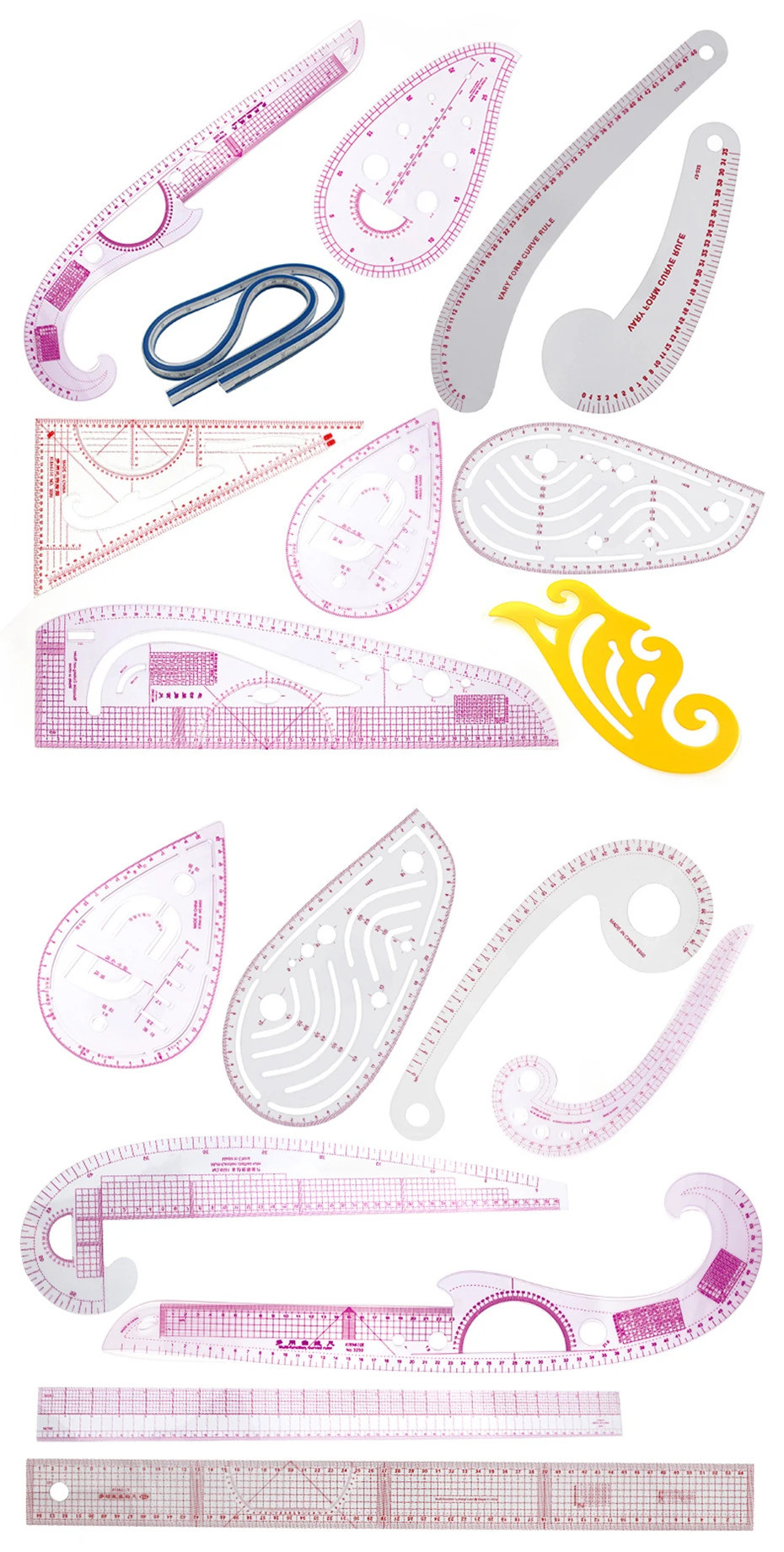 French Curve Sewing Set Sewing Ruler Multi-functional Sewing Tools ...