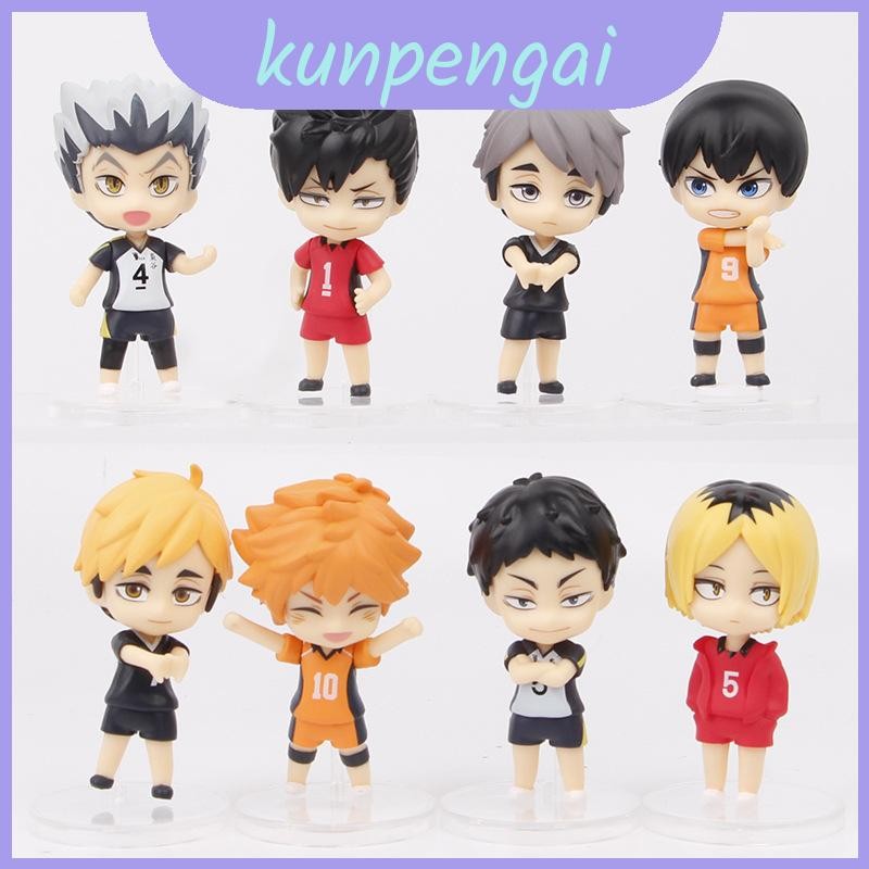 Adorable Figure Haikyuu Set With 8 Collectible Volleyball Boy Fans For ...