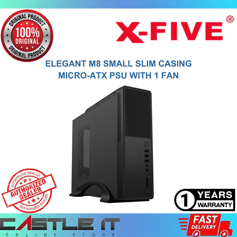 X-Five Elegant M8 Small Slim Casing Micro-ATX PSU with 1 Fan | Shopee ...