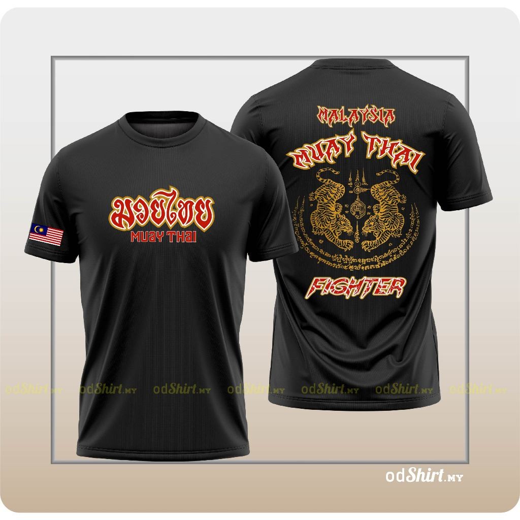 BAJU MUAY THAI MALAYSIA TSHIRT MICROFIBER T SHIRT BOXING UNISEX JERSEY ...