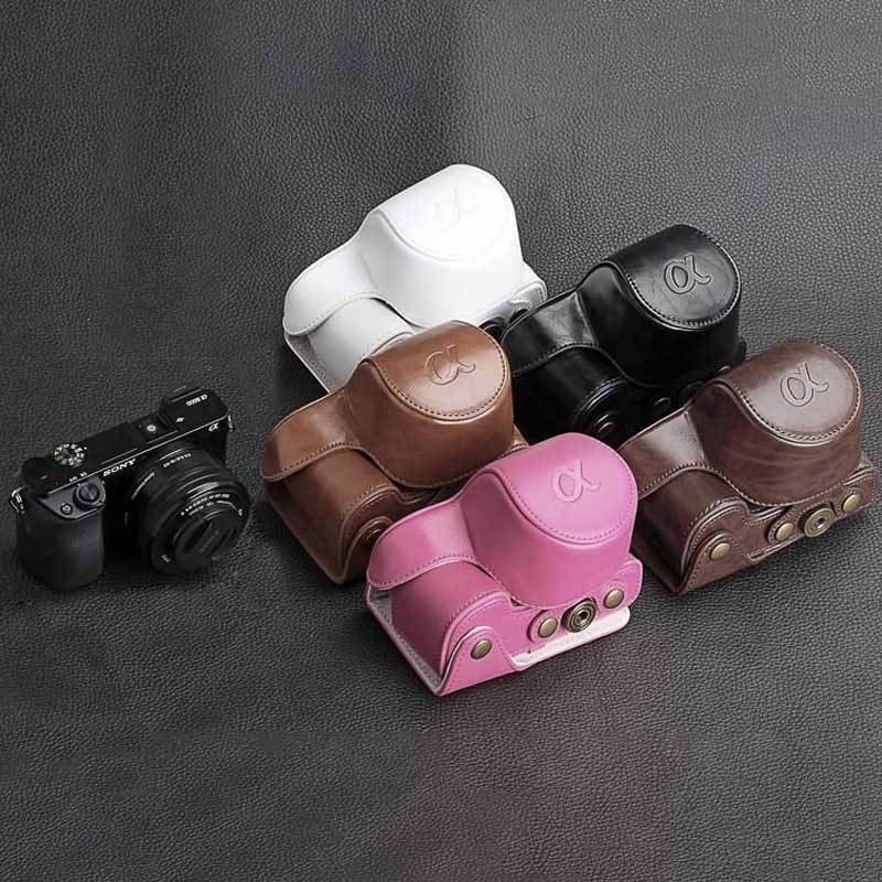 Sony ILCE-a5100 A6000 A6300 A6400 A6300L Leather Case NEX5T5R ...