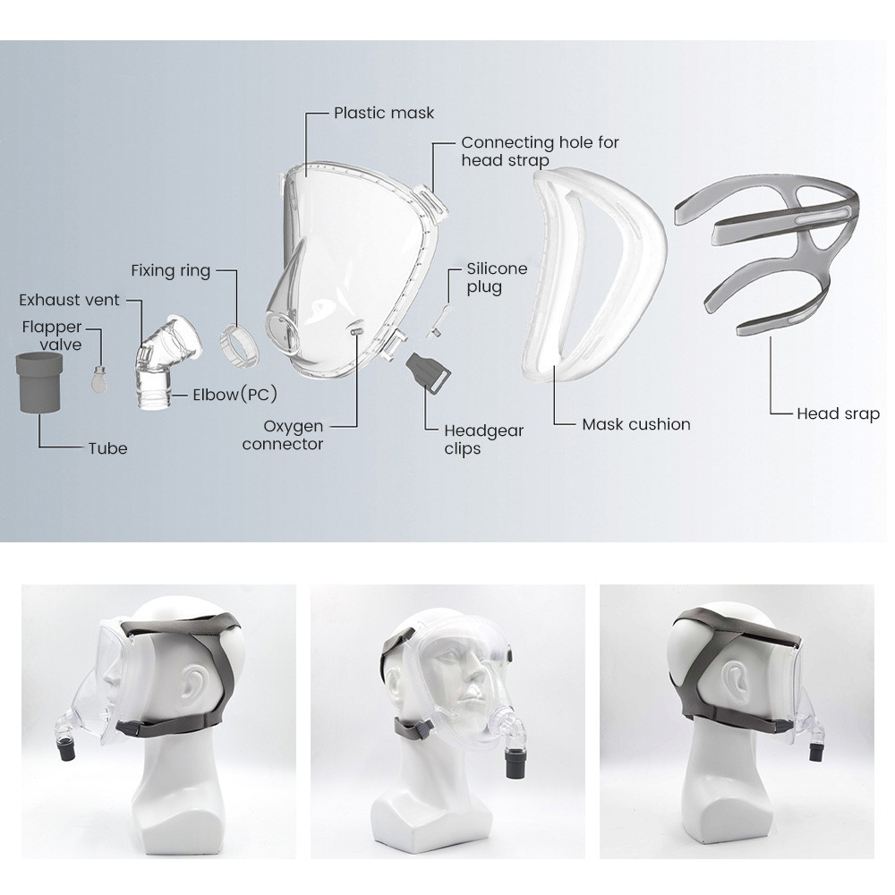 Salorie Full Face Mask Auto CPAP APAP BIPAP Mask CPAP Mask Anti Snoring ...