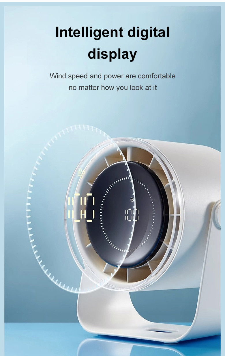 【HOT】[Silent/Wireless]Mini 10000mAh Chargeable Office Fan 360°Rotation ...