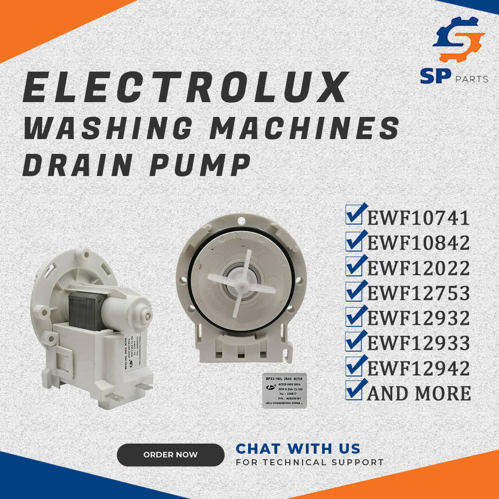 ORIGINAL ELECTROLUX WASHING MACHINES DRAIN PUMP LEILI BPX2-190L ...