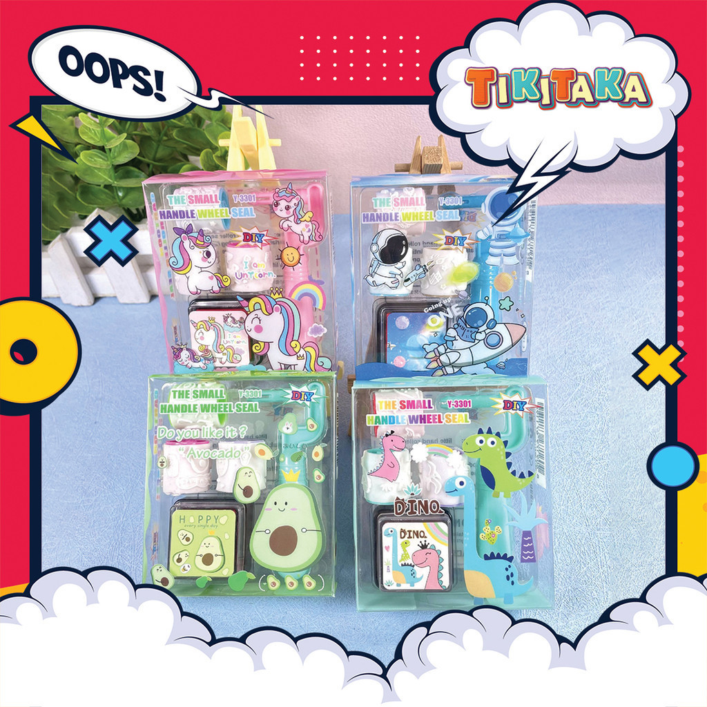 DIY Children Cartoon Roller Seal Toys Creative Cute Cartoon Roller ...