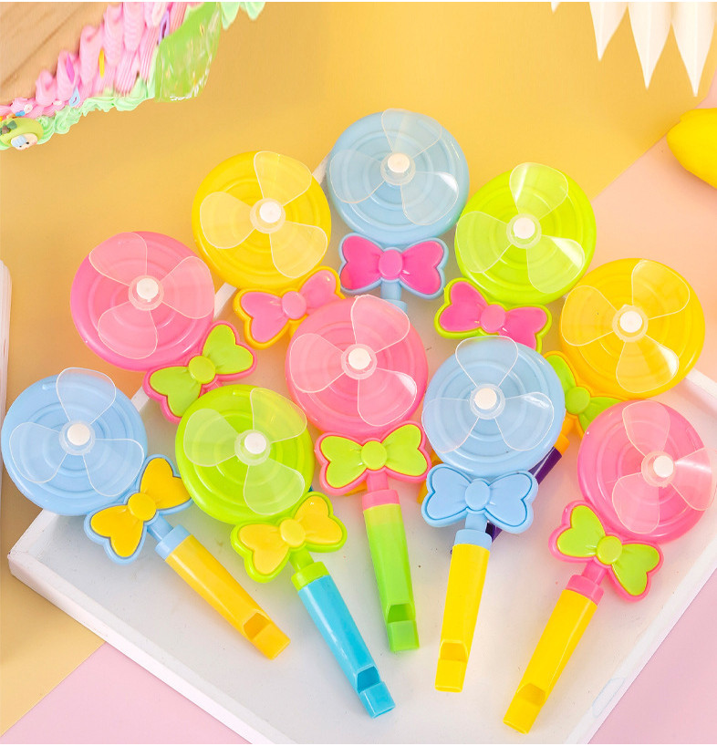 Whistle Fan Design/Gift Toy Colourful Lollipop Windmill Whistle Blower ...