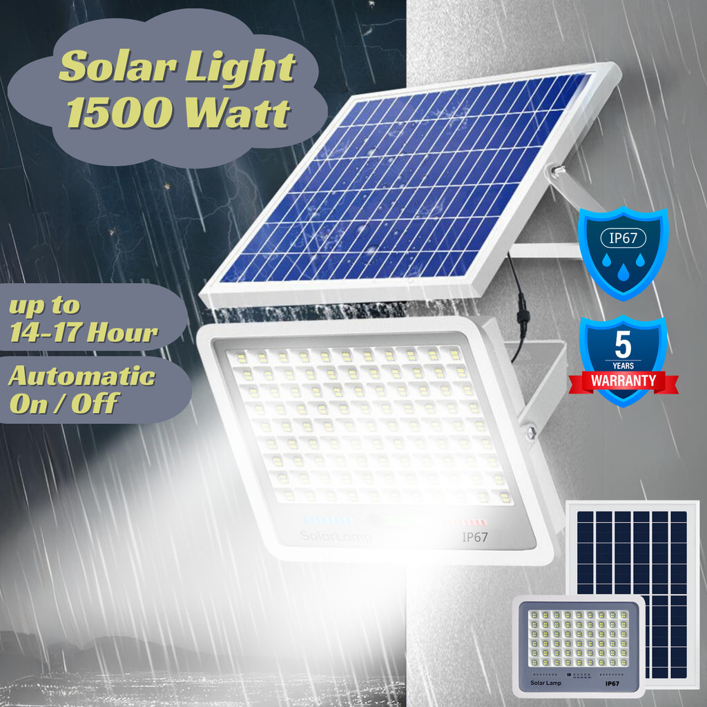 1500W Solar Light IP67 Automatic Outdoor Lighting Intelligent Spotlight ...
