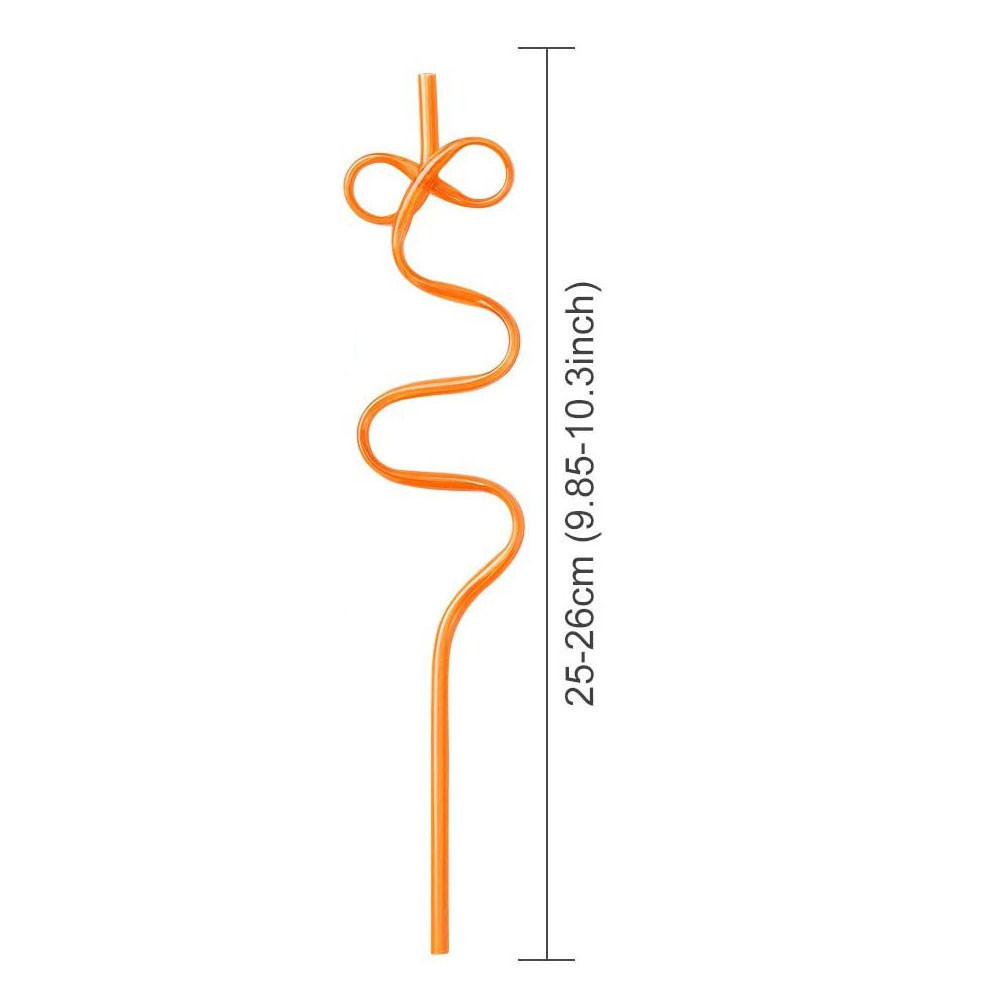 10pcs/set Creative Crazy Curly Drinking Straws Colorful Disposable ...