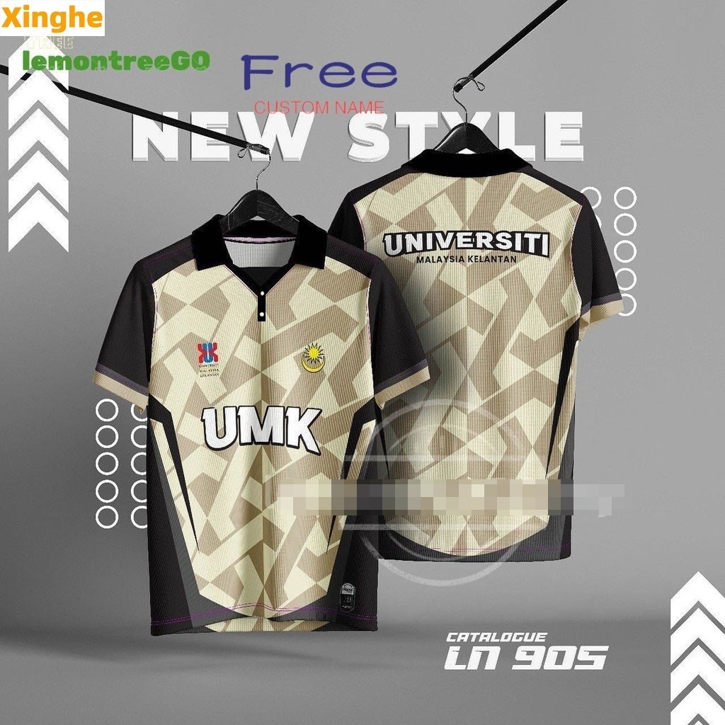 Universiti Malaya Shirt Kelantan United Jersey Umk Jersey Retro Collar ...