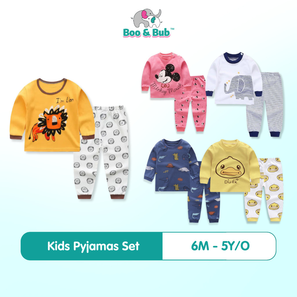 Kids Pyjamas Set | Cartoon Cute Children Sleepwear | Cotton Soft Baby ...