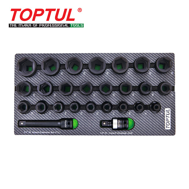 TOPTUL 26PCS 1/2" DR. Impact Socket Set GEA0261 | Shopee Malaysia