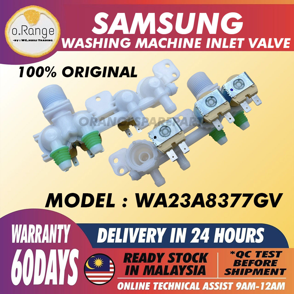 100% ORIGINAL WA23A8377GV SAMSUNG WASHING MACHINE WATER INLET VALVE ...