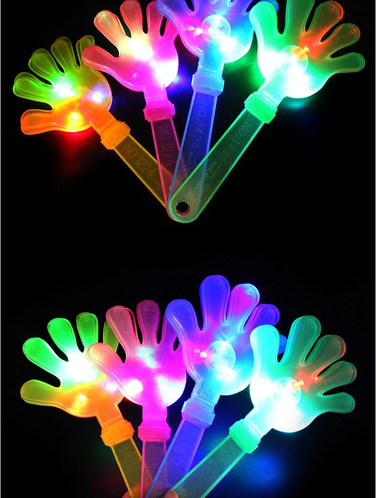Kids Adults Fluorescent Palm Clapping Fun Flashing Led Light Party Hand ...