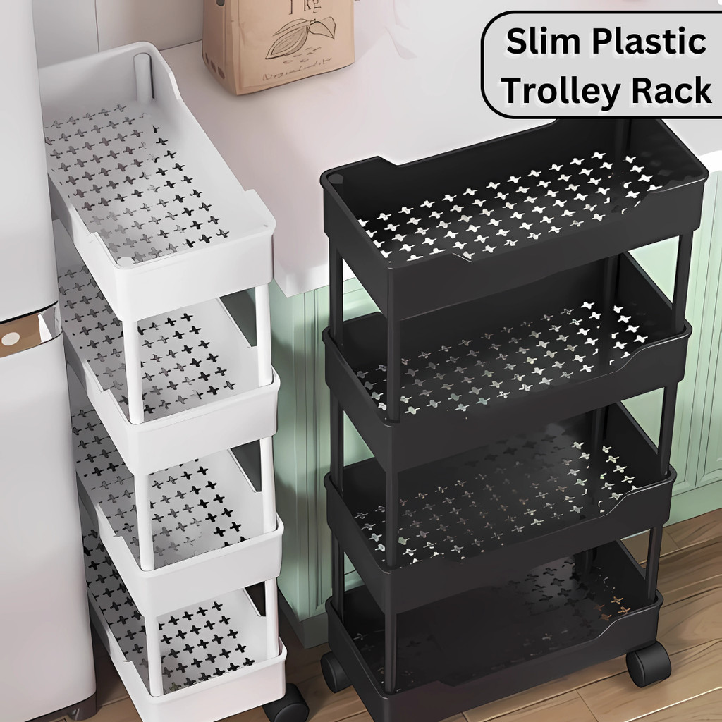 【TIPTOP】5 Tier Multifunction Plastic Trolley Rack Kitchen Organizer ...