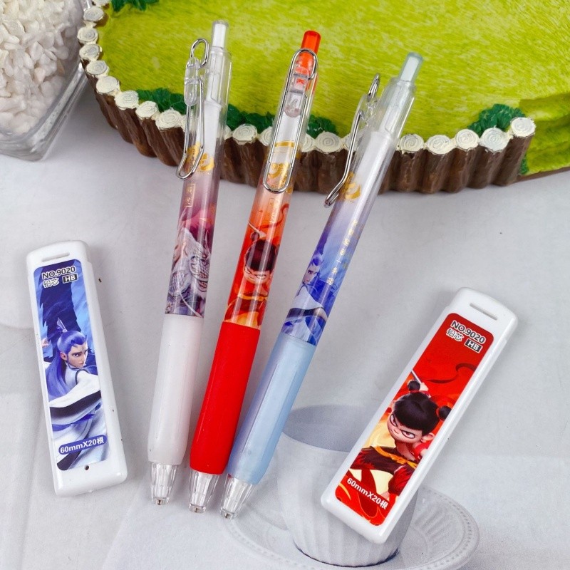 Nezha Activity Pencil Set Cartoon Aobing Automatic Pencil Lead ...