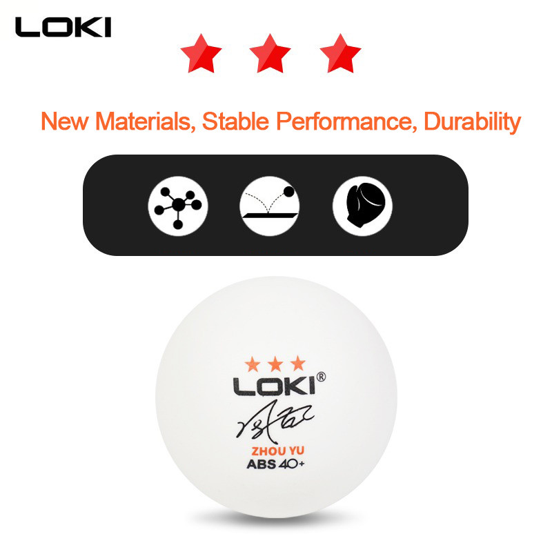Original LOKI 3Star Table Tennis Balls 40+MM ABS Material Ping Pong ...