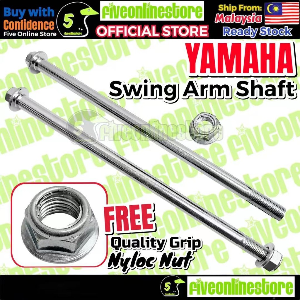 Yamaha Swing Arm Shaft Fork Shaft Sub With Lock Nut LC135 4S 5S Y15ZR ...