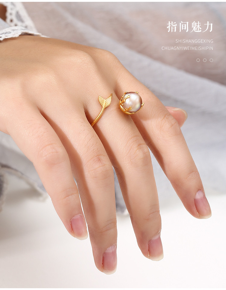 Ring empty support | Simple Ancient Gold Women's Pearl DIY Ring Setting ...