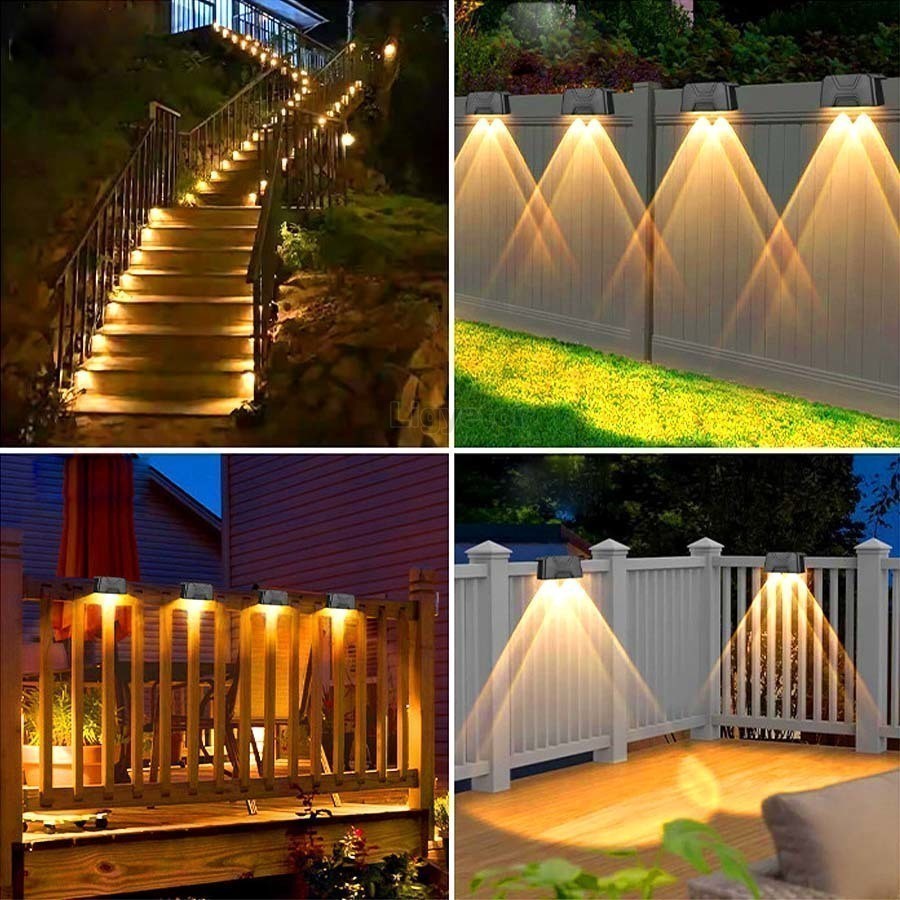 Ligyetor Waterproof Outdoor Solar Wall Lights Control Wall Lamp Garden ...