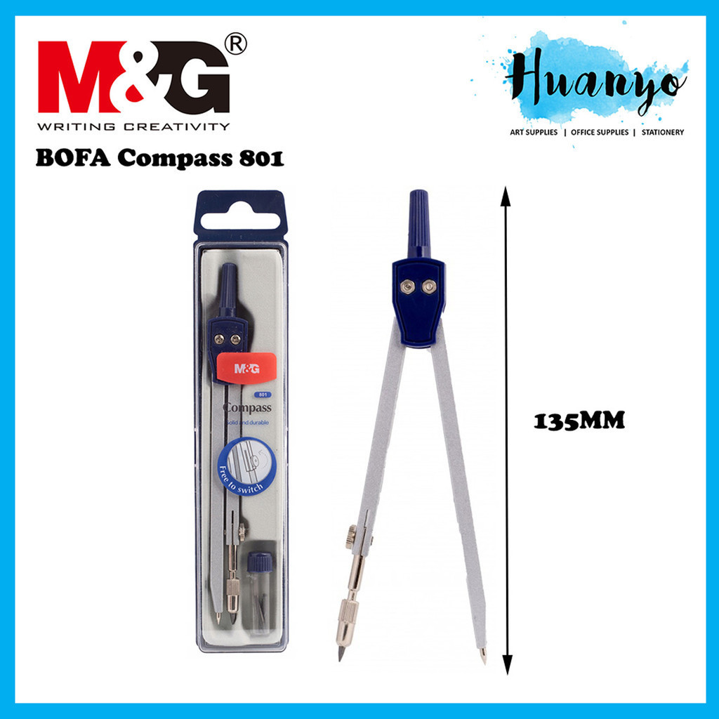M&G BOFA Professional Metal Geometry Compass 801 (135MM) Drawing ...