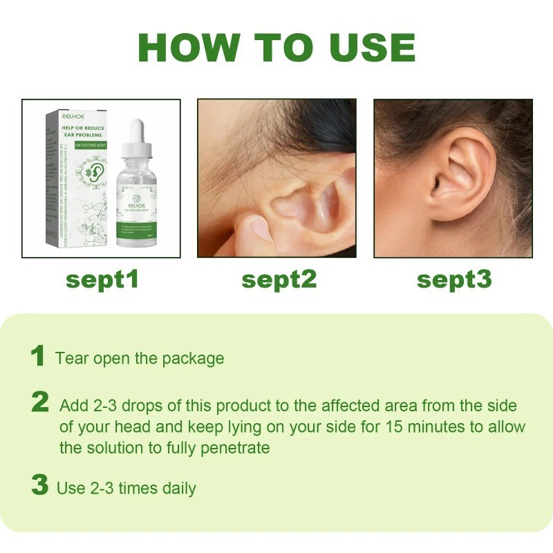 Ear Ringing Relieving Drops Deafness Clean Soften Earwax Canal Blockage ...