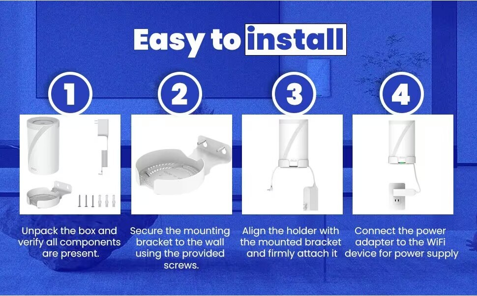 Aluminum Alloy Wall Bracket, Suitable For TP Link Deco BE63/BE65 ...