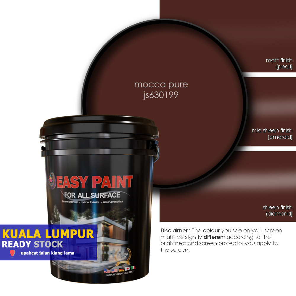 1 Liter and 5 Liter - MOCCA PURE JS630199, Easy Paint for interior ...