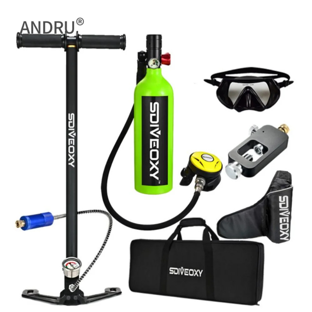 Scuba Diving Oxygen Tank 1L Cylinder Underwater Breather for with ...