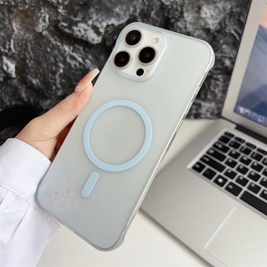 Borderless Matte Ultra-Thin Clear Magnetic Casing For iPhone 17 16 15 ...