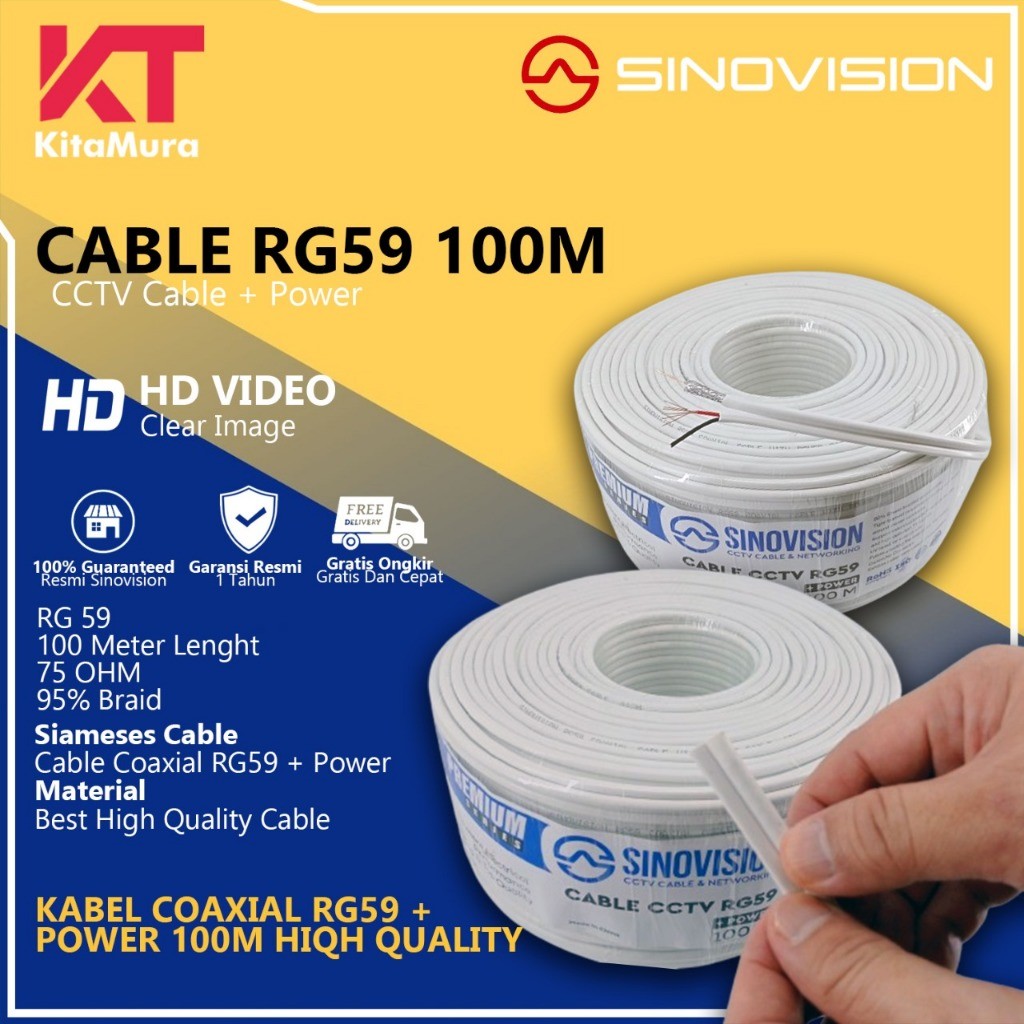 in stock Rg59 CCTV Coaxial Cable 25 Meters, 50 Meters, 100 Meters, RG59 ...