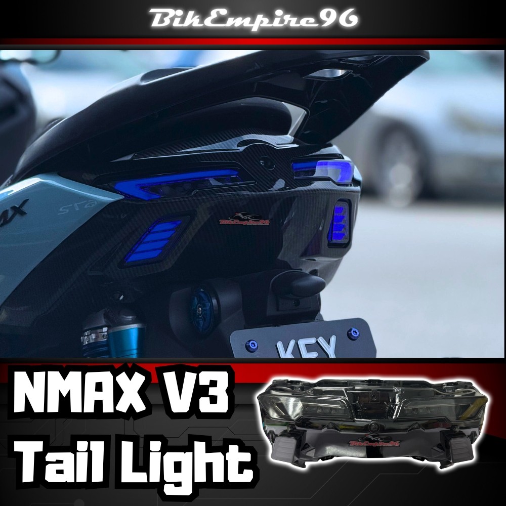 NMAX 155 V3 2025 Integrated Rear Tail Lamp Light Blue Colour For YAMAHA ...