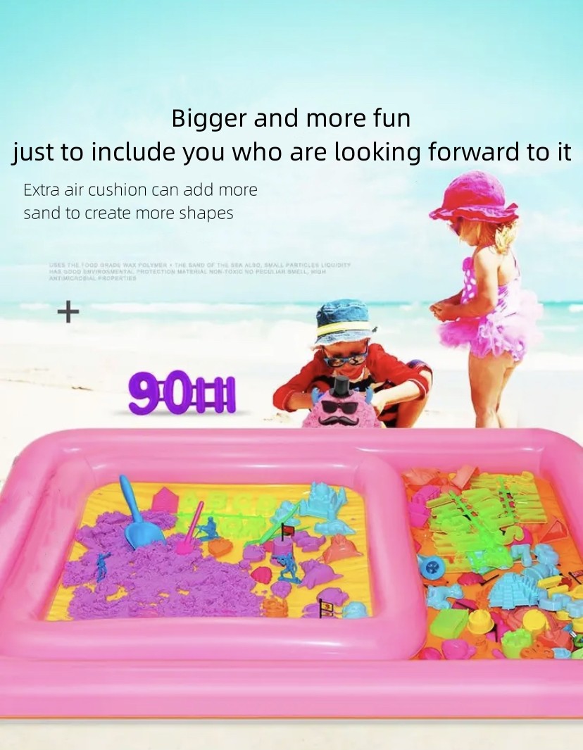 1KG 39Pcs Sand Sets Dynamic Eco Sand Castle Play Set Slime Tools Play ...
