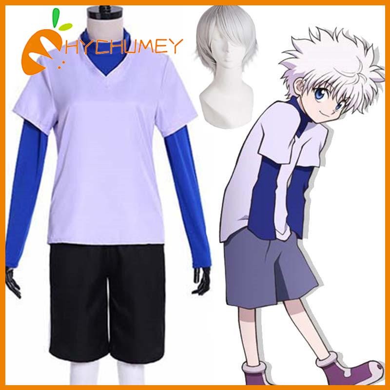 Authentic Anime Hunterhunter Killua Zoldyck Cosplay Costume Uniform Set ...