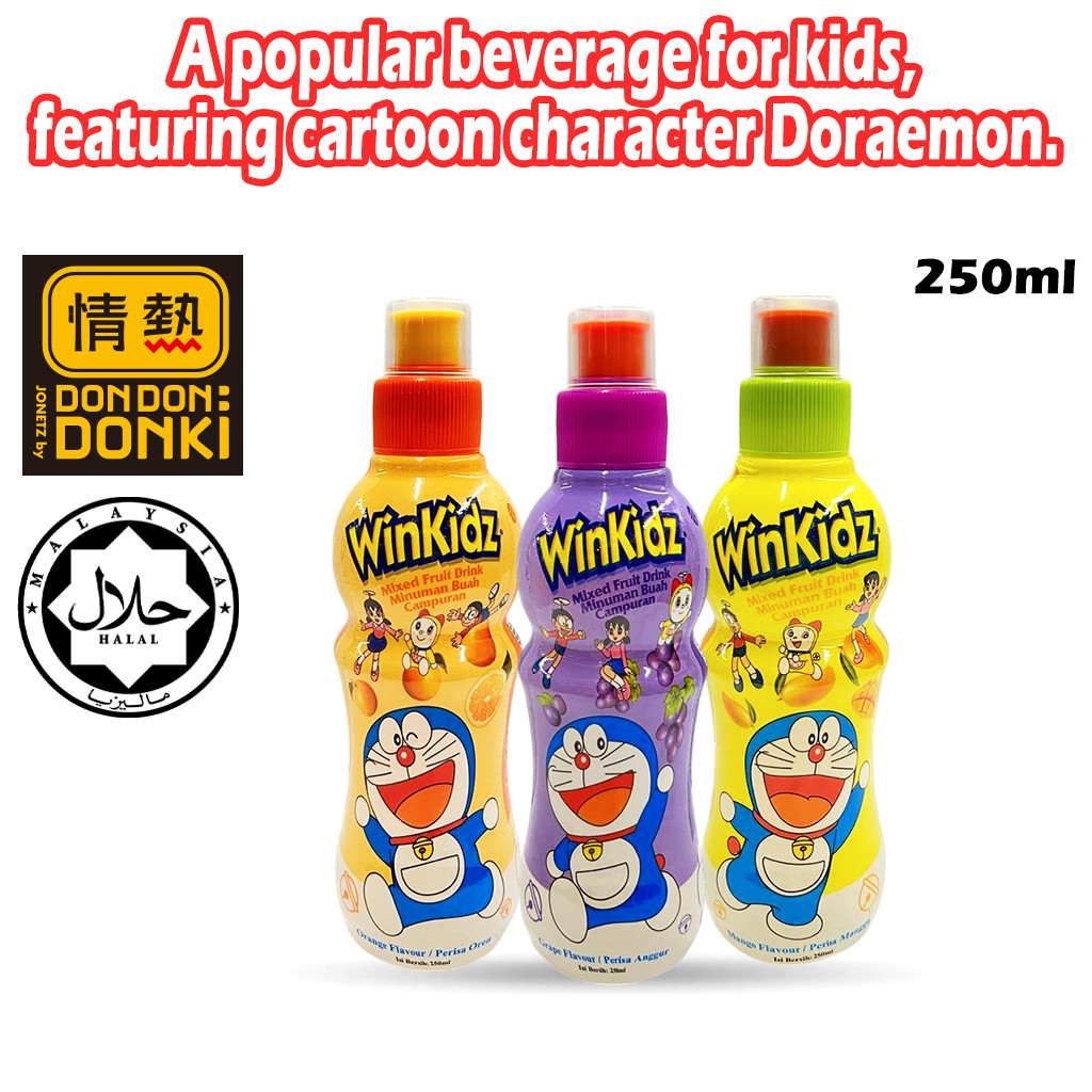 [DONKI] Halal WinKidz Doraemon Fruit Drink 250ml | Shopee Malaysia