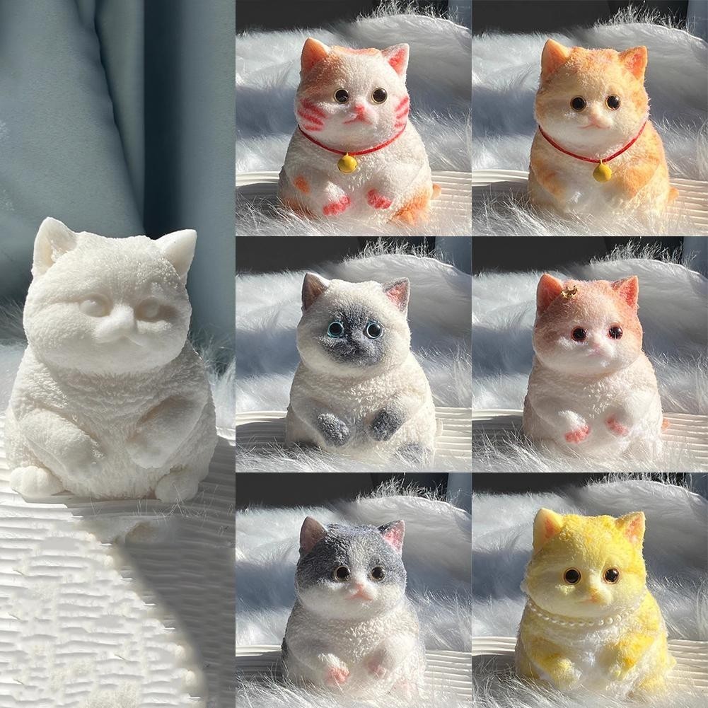 Large Simulation Cat Squeeze Toys Slow Rebound Cute Cat Fidget Toy Kids ...