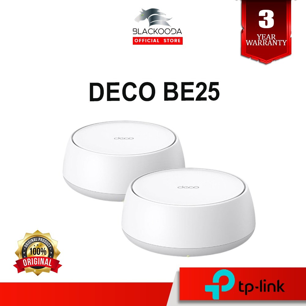 TP-Link ( Deco BE25 )BE5000 Dual-Band Whole Home Mesh Wi-Fi 7 System ...