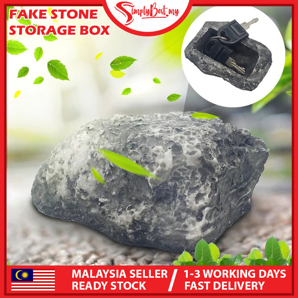 SIMPLYBEST Fake Rock Key Storage Box Stone Key Hiders Safe Outdoor ...