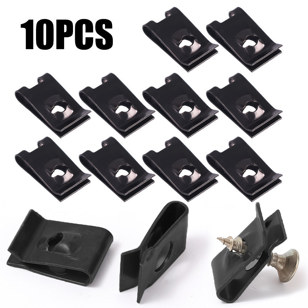 10Pcs Fender Retainer - Bumper Fastener Clip - Car Body Bolts - U-nut ...