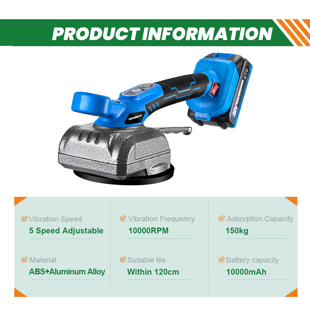5 Gear Adjustable Tiles Tiling Machine Efficient Cordless Rechargeable