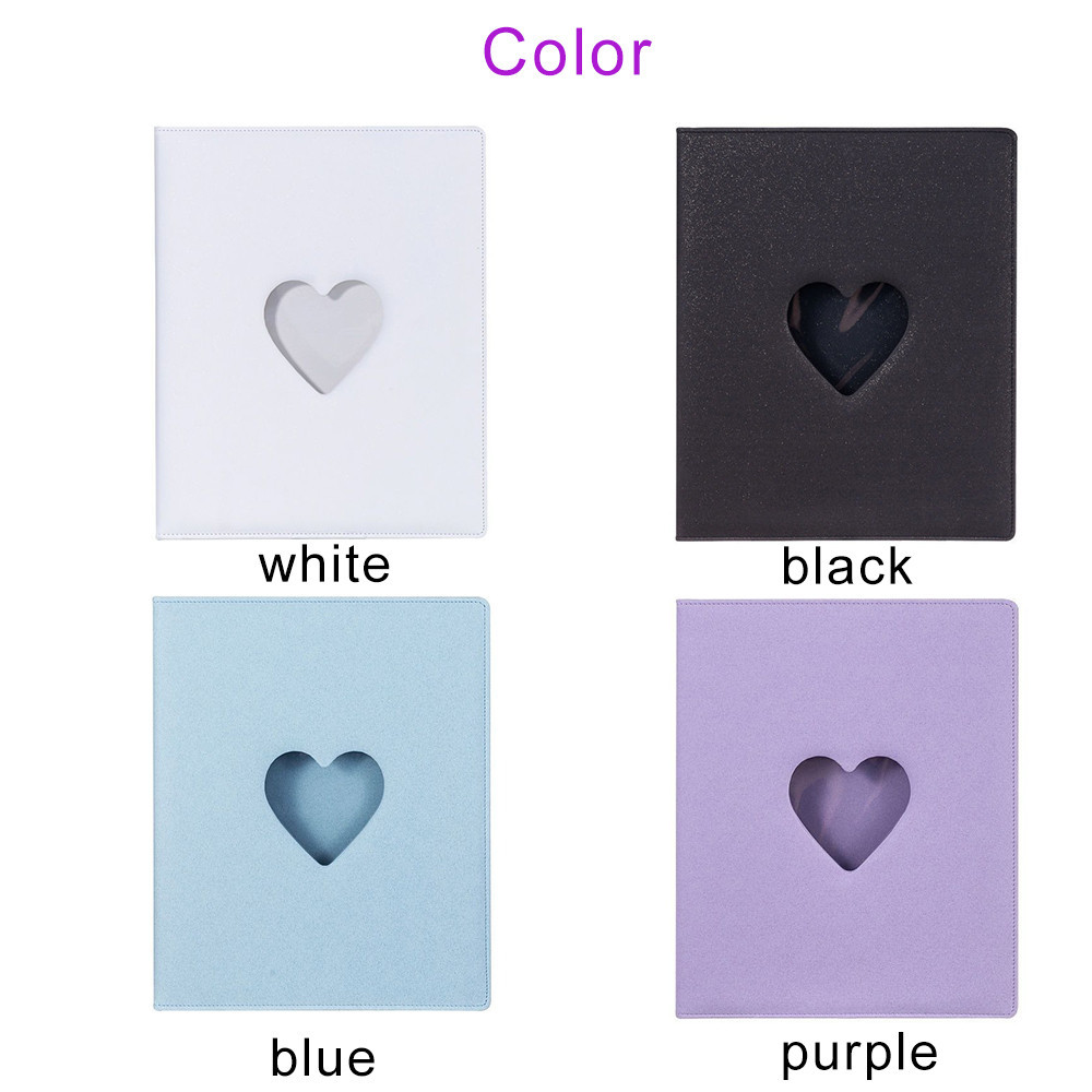 A4 PU Leather Heart-shaped Binder with Sparkling Star Cover Big Photo ...