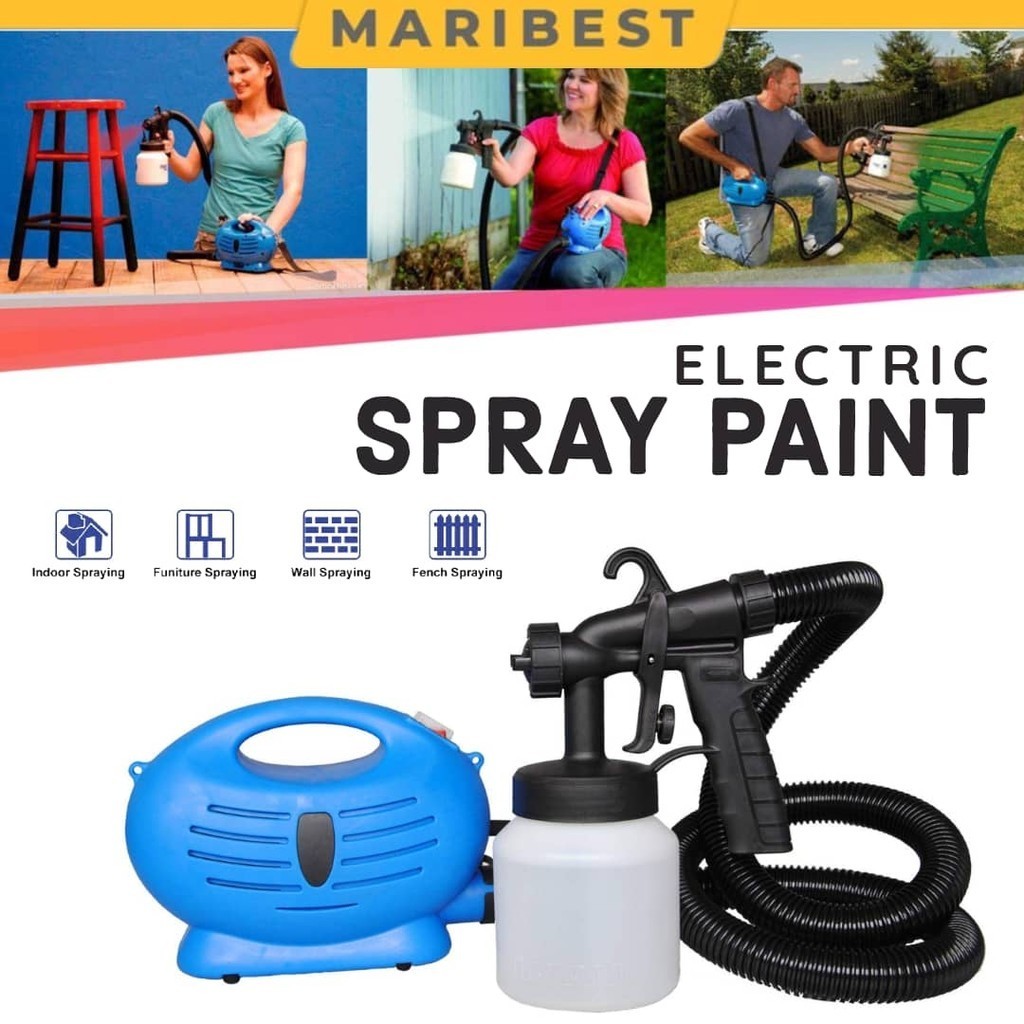 DIY Electric 3 Way Spray Gun System Painting Indoor Outdoor/Penyembur ...
