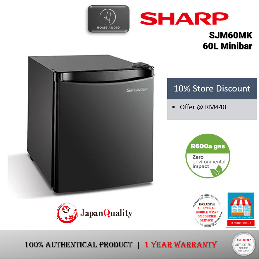 Sharp Mini Bar Fridge 60L - SJM60MK ( Black ) | Shopee Malaysia