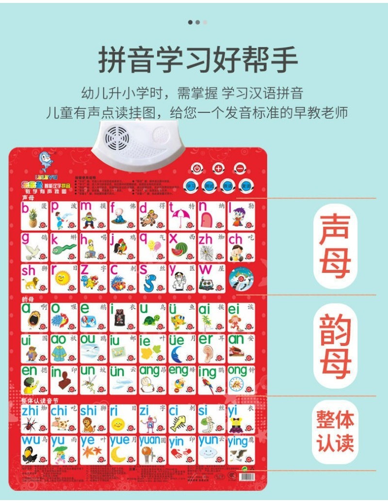 Chinese Pinyin Fantastic Product for Study Training Consonant Vowel ...